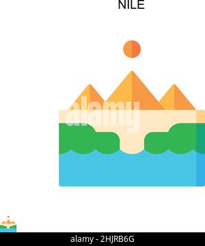 Nile Simple vector icon. Illustration symbol design template for web ...