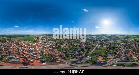 360° view of 360° - aerial view to Wassertrüdingen on Wörnitz - Alamy