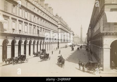 Antique circa 1890 photograph of Rue Soufflot and the Panthéon from the ...