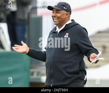 National Team coach Marvin Lewis celebrates with his players after ...