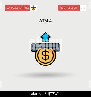 Atm cash icon simple vector. Money transfer. Mobile bank Stock Vector ...