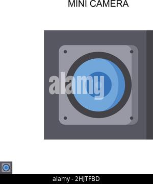 Icon of photo camera sensor. Black background with white. Vector ...