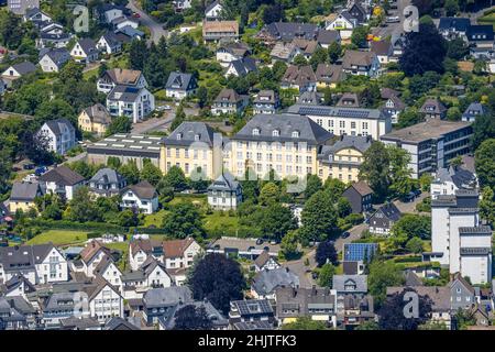 Aerial view, Städt. Gymnasium, Seminarstraße, Olpe city, Olpe ...