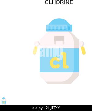 Chlorine symbol. Chemical element of the periodic table. Vector stock ...