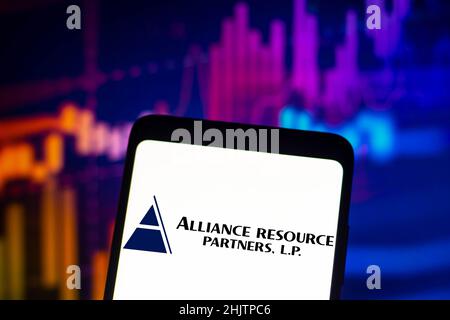 In this photo illustration, an Alliance Resource Partners company logo ...
