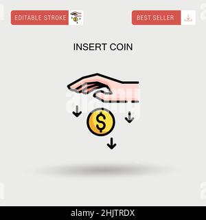 Coin Simple vector icon Stock Vector Image & Art - Alamy