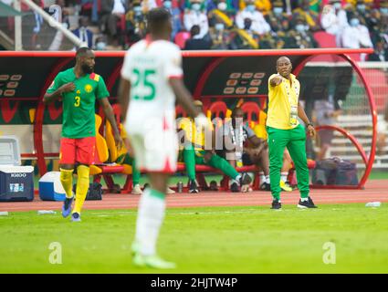 Kamou Malo of Burkina Faso during Cameroon against Burkina Faso ...
