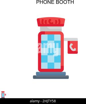 Phone booth Simple vector icon. Illustration symbol design template for ...