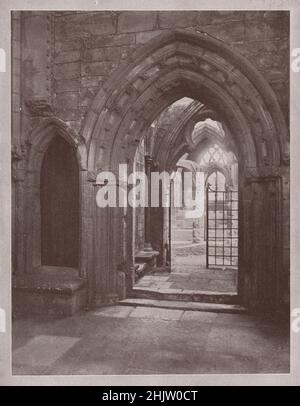 Porch of the chapter house, Elgin Cathedral, Scotland, 1924-1926 ...