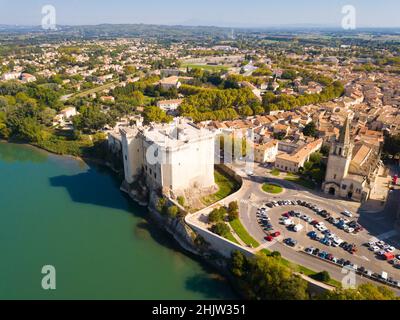 Aerial view of Chateau de Tarascon Stock Photo - Alamy