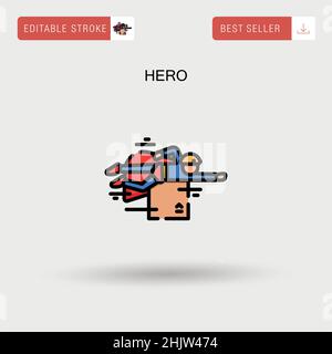 Super Hero Icon Vector. Isolated contour symbol illustration Stock ...