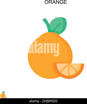 Orange Simple vector icon. Illustration symbol design template for web ...