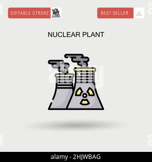 Nuclear plant Simple vector icon Stock Vector Image & Art - Alamy