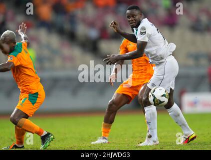 Musa Noah Kamara of Sierra Leone celebrates scoring their first goal ...