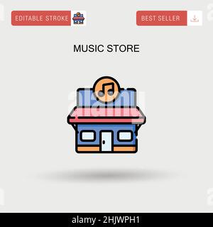 Music store Simple vector icon Stock Vector Image & Art - Alamy