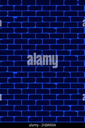 A victorian old blue engineering brick wall showing signs of wear Stock ...