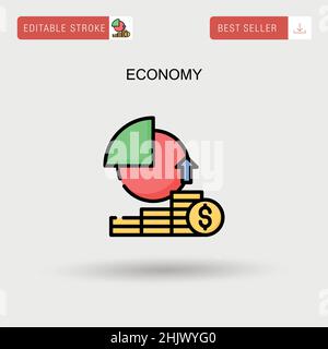 Financial risk icon. Decrease icon. Vector illustration isolated on white background Stock ...