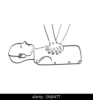 First aid reanimation. Cpr training, heart emergency revival. Ambulance ...