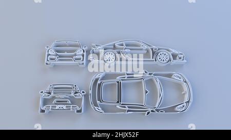 Abstract representation of vehicles on the paper Stock Photo - Alamy