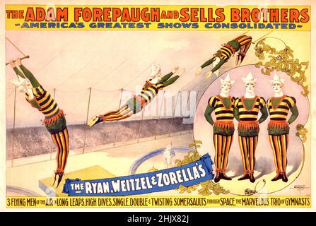 Adam Forepaugh and Sells Bros Circus Poster Stock Photo - Alamy