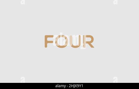 Four 3D Modern font and alphabet template colorful letters typography ...