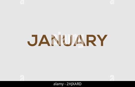 Bold month JANUARY in letters - Initial vector design - Premium Icon ...
