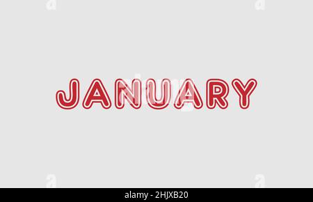 Bold month JANUARY in letters - Initial vector design - Premium Icon ...