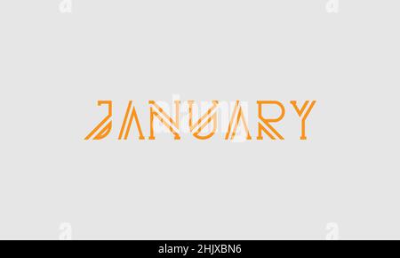 Month JANUARY in letters - Initial vector design - Premium Icon, Logo ...