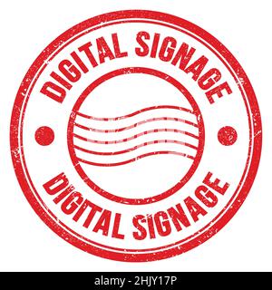 DIGITAL SIGNAGE, words written on red grungy stamp sign Stock Photo - Alamy