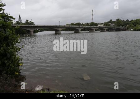 The Mahebourg Cavendish Bridge began construction in 1908 to be ...