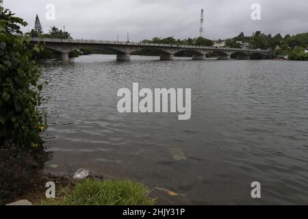 The Mahebourg Cavendish Bridge began construction in 1908 to be ...