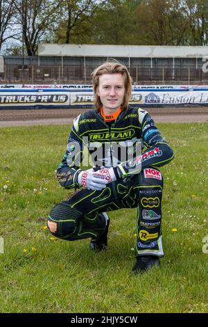 Drew Kemp. Ipswich Witches Speedway press day. 14 May 2021 Stock Photo ...