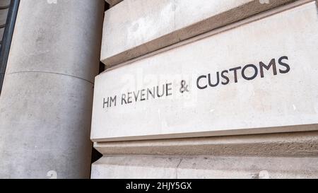 The HMRC government department building in Whitehall, London, England ...