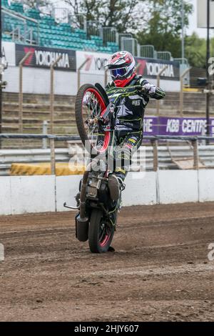 Drew Kemp. Ipswich Witches Speedway press day. 14 May 2021 Stock Photo ...