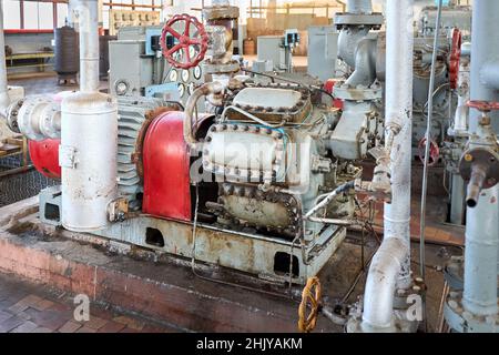 Ammonia refrigerant compressor as interior element of chemical ...