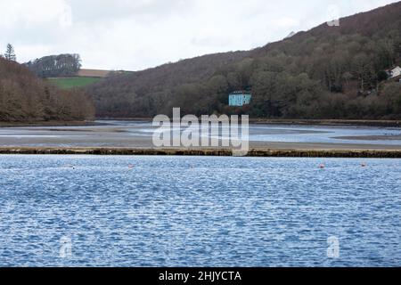 View over Millpool on a Sunny Winter's Day in Looe, Cornwall, UK Stock ...