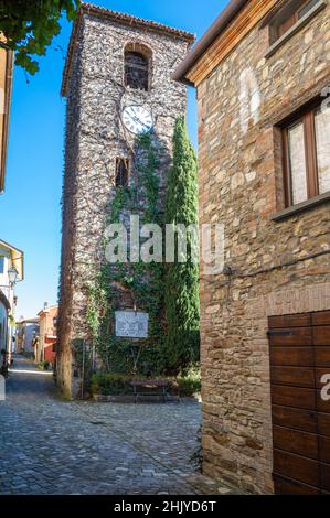 Medieval village of Frontino in the province of Pesaro and Urbino in ...