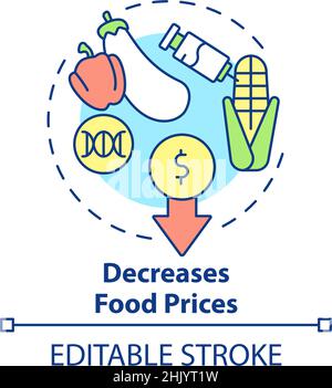 Decrease in food prices - modern colorful flat design style ...