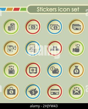 money round sticker icons for your creative ideas Stock Vector Image ...