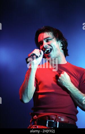Boyzone, Stephen Gately on stage at The V96 Concert held in Chelmsford ...