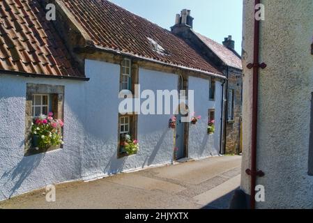 Ancient Culross village of Coastal Path. Sign and map at car park ...
