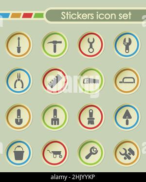 Hacksaw and saw round label Stock Vector Image & Art - Alamy