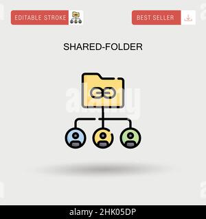 Shared Folder Icon Stock Vector Image & Art - Alamy