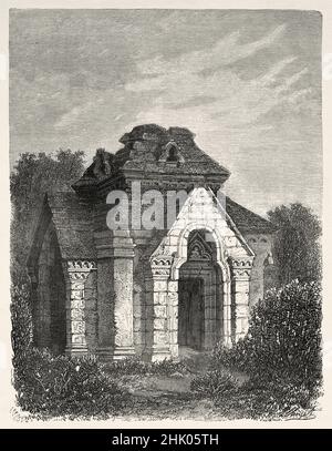 Pandrethan, Shiva Temple of Srinagar, Kashmir, India, circa 1853 Stock ...