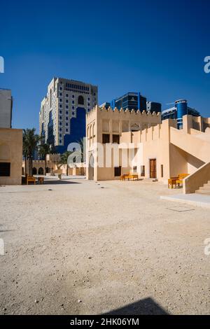 The old palace of Sheikh Abdullah bin Jassim Al Thani on the grounds of ...