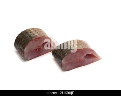 Red-finned mullet isolated on a white background Stock Photo - Alamy