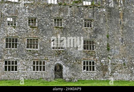 The ghost of Leamaneh castle, The Burren, Clare county, Munster ...