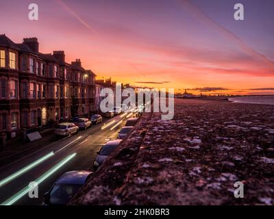 Sheerness, Kent, UK. 1st Feb, 2026. UK Weather: the full Snow Moon seen ...