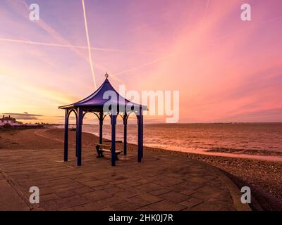 Sheerness, Kent, UK. 1st Feb, 2026. UK Weather: the full Snow Moon seen ...