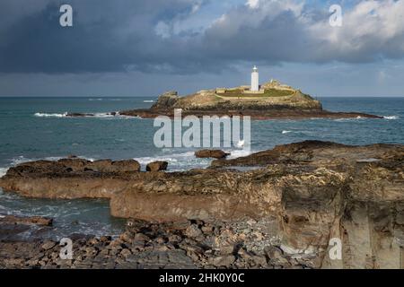 Godrevy lighthouse, St Ives bay, Cornwall Stock Photo - Alamy
